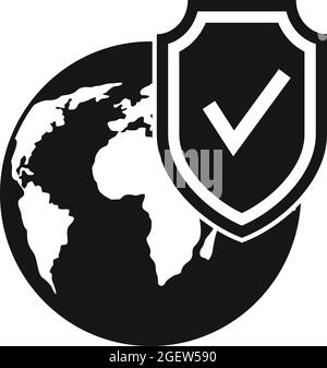 Reliability world icon simple vector. Globe trip Stock Vector Image ...