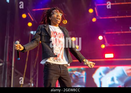 Lil Tecca (Tyler-Justin Anthony Sharpe) during the Lyrical Lemonade ...