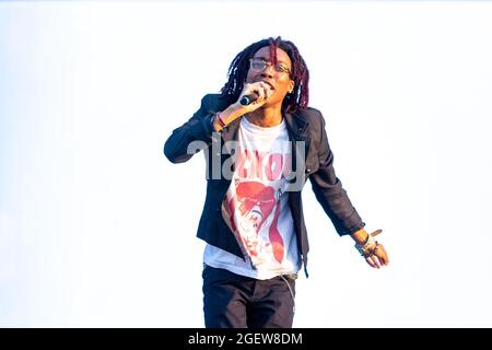 Lil Tecca (Tyler-Justin Anthony Sharpe) during the Lyrical Lemonade ...