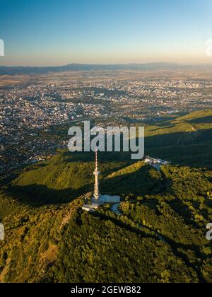TV tower in Pecs Hungary with Mecsek hills Stock Photo - Alamy