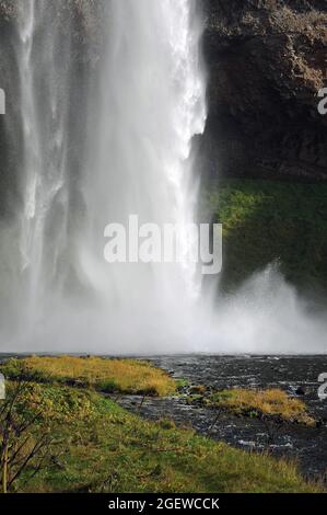 Seljalandsfoss. Height of 200 feet Stock Photo - Alamy