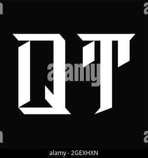 QT Logo monogram with overlapping style vintage design template Stock ...