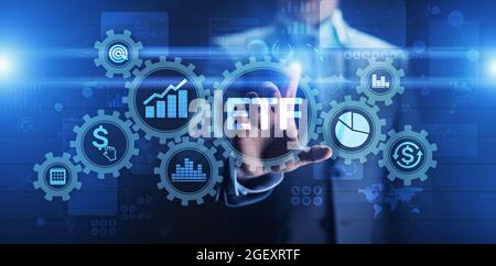 ETF Exchange traded fund Trading Investment Business finance concept on ...