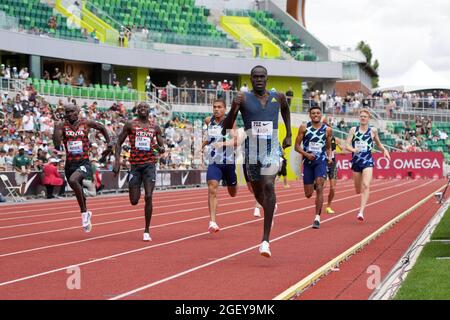 Marco Arop (CAN) wins the 800m in 1:44.51 during the 46th Prefontaine ...