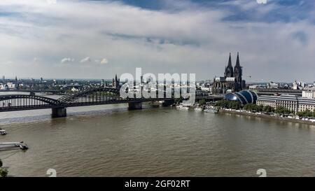 The bridges over River Rhine in Cologne - CITY OF COLOGNE, GERMANY ...