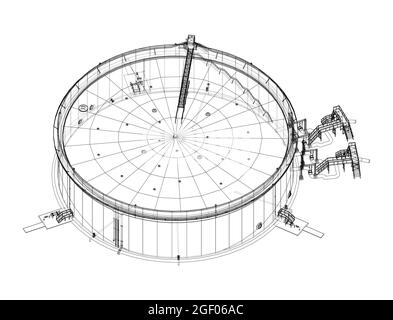 Floating Roof Tank Stock Vector Image & Art - Alamy
