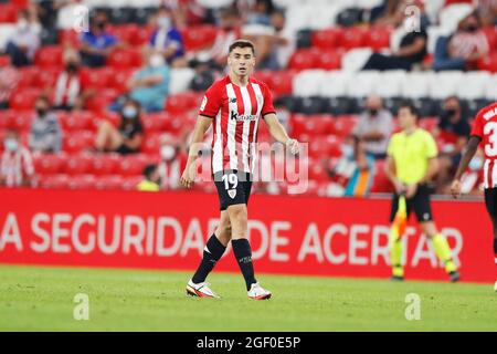 Oier Zarraga of Athletic Club in action during the La Liga Santander ...