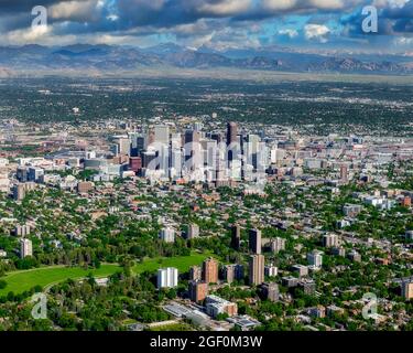 An aerial view of The Rockies, Denver Colorado Stock Photo - Alamy