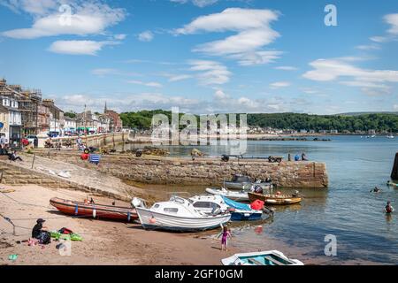Millport harbour and seafront on the island of Great Cumbrae in ...