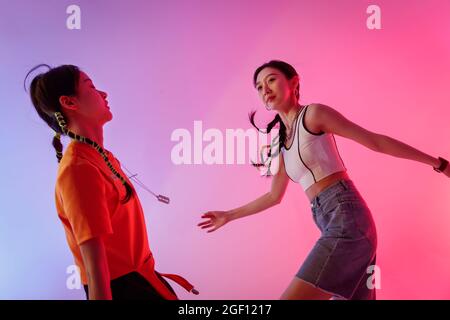 Personality lively young girls Stock Photo - Alamy