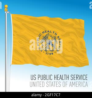 Flag of the United States Public Health Service, USA, vector ...