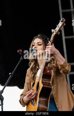 Edmonton, Canada. 21st Aug, 2021. Hailey Benedict performs live during ...