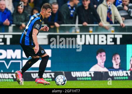 BRUGGE, BELGIUM - AUGUST 22: Tibo Persyn of Club Brugge during the ...