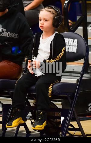 Canadian rapper Drake and son Adonis Graham arrive at the 2021 CIF ...