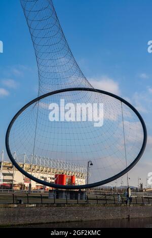 Temenos Sculpture, Riverside, Middlesbrough Stock Photo - Alamy