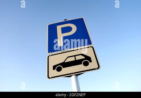pictogram, parking lot, pictograms, parking lots Stock Photo - Alamy
