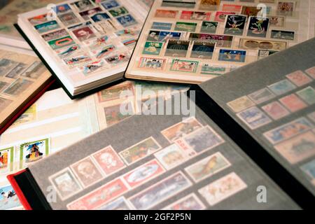 stamp album, stamp collection, stamp albums, stamp collections Stock ...