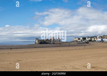 WESTON SUPERMARE, DEVON, UK - AUGUST 18 : View of the seafront in ...