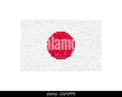 Pixel art Japan Flag game asset design Stock Vector Image & Art - Alamy