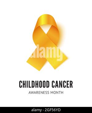 Childhood cancer awareness month concept. Banner template with glowing ...