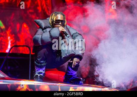 Don Toliver (Caleb Zackery Toliver) during the Lyrical Lemonade Summer ...