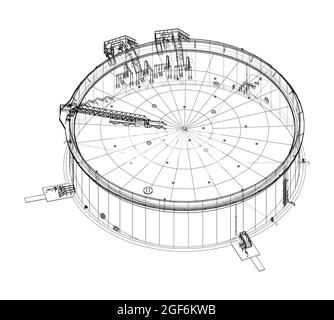Floating Roof Tank Stock Vector Image & Art - Alamy
