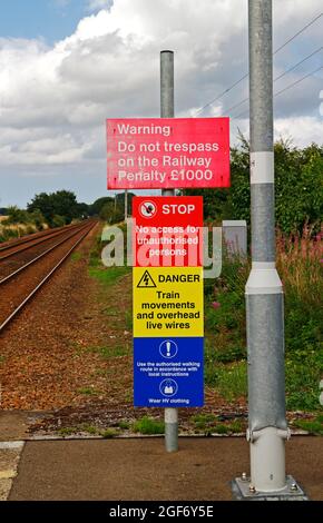 A view of Salhouse railway station on the Bittern Line between ...