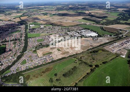 aerial view of the cleared former Vickers' Challenger tank factory site ...