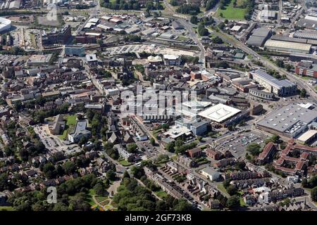 aerial view of Rotherham town centre, South Yorkshire Stock Photo - Alamy