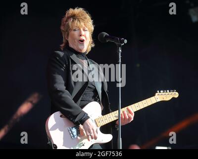 Katrina from Katrina & The Waves performed live on stage at the Rewind ...