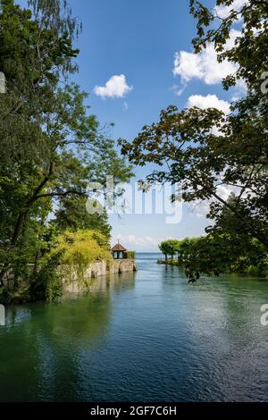 Constance, Swan Pond in the City Garden of Constance, Constance County ...