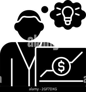 business process analyst glyph icon vector illustration Stock Vector ...