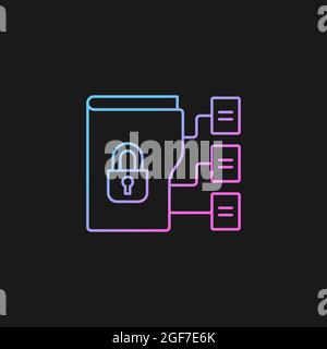 Document classification blue gradient concept icon Stock Vector Image ...