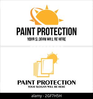 Sun protection logo. Flat illustration of sun protection vector logo ...