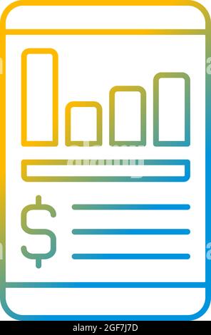 Expense tracking blue gradient concept icon Stock Vector Image & Art ...