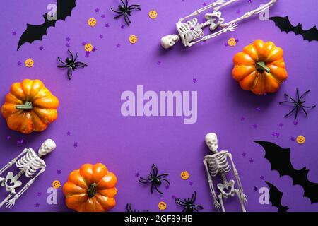 Happy Halloween holiday party composition with bowl of bloody drink ...