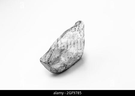 very pure silicon from Freiberg/ Germany isolated on white background ...