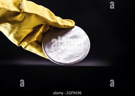 A highly enriched uranium billet. Highly radioactive material used in ...