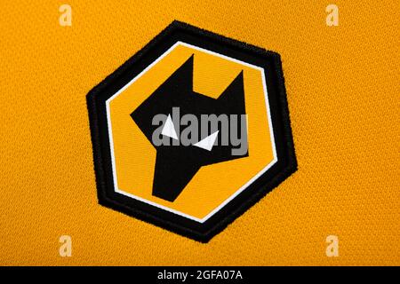 Close up of Wolverhampton Wanderers Football Club kit 2020/21 Stock ...