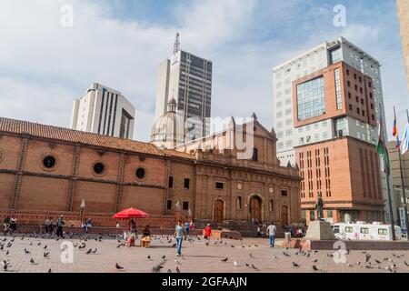 CALI, COLOMBIA - SEPTEMBER 9, 2015: San Francisco church in the center ...