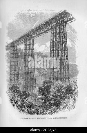 The Crumlin viaduct, South Wales, UK 1870s Stock Photo - Alamy
