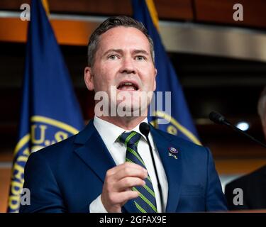 U.S. Representative Michael Waltz (R-FL) speaking at a Statue ...