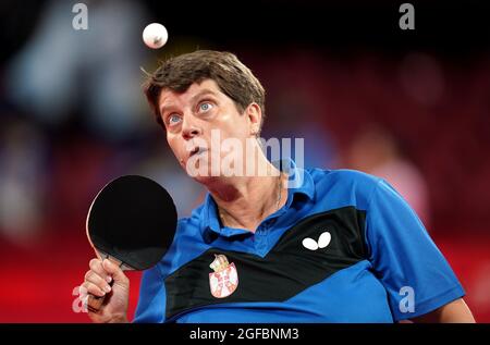 Serbia’s Borislava Peric-Rankovic in action in the Women's Singles ...