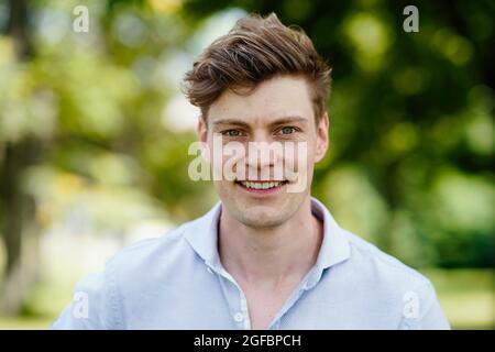 Mannheim, Germany. 13th Aug, 2021. Actor Helgi Schmid stands in front ...