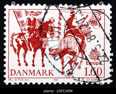 DENMARK - CIRCA 1981: stamp printed by Denmark, shows Tilting at a ...