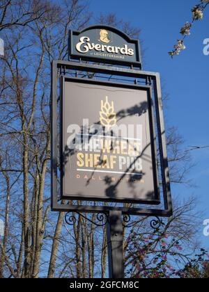 The Wheatsheaf pub in the village of Dallington on the edge of ...