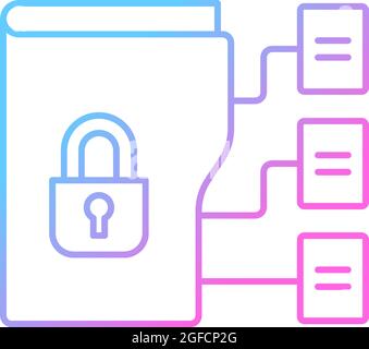 Document classification blue gradient concept icon Stock Vector Image ...
