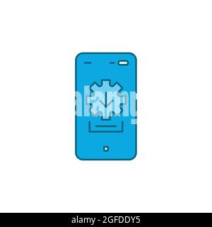 Installer color line icon. Pictogram for web page, mobile app. UI UX ...