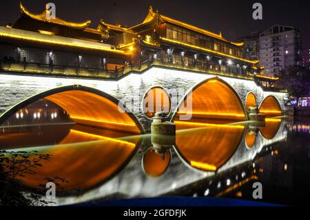 Nice Anshun Bridge Chengdu city Sichuan province China Stock Photo - Alamy