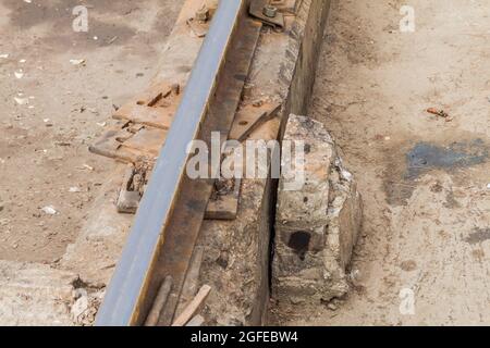 Railway tracks in Camaguey, Cuba Stock Photo - Alamy
